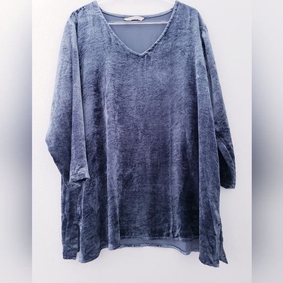 Soft Surroundings | Tops | Soft Surroundings Crushed Velvet 2 Sleeve ...